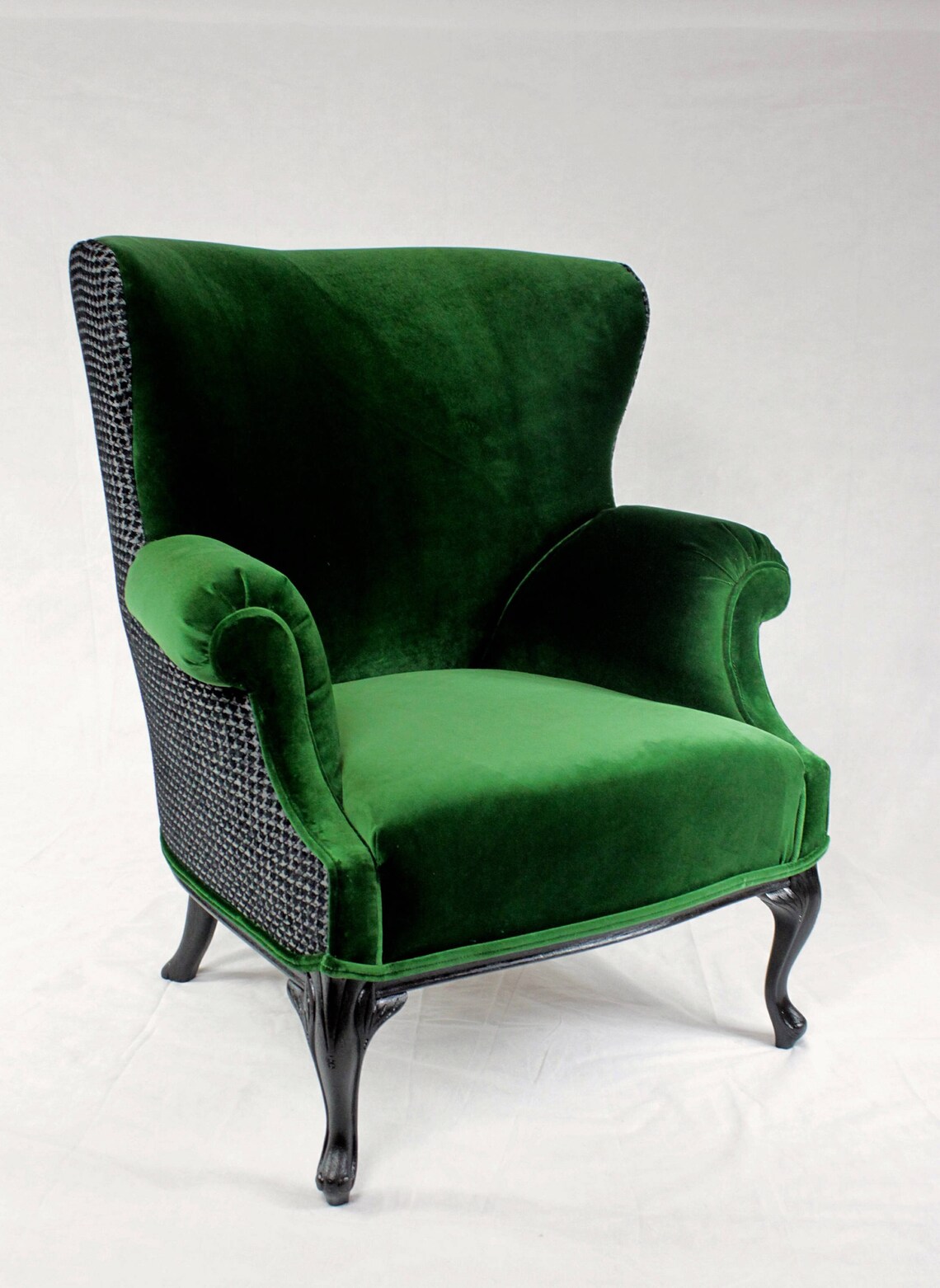 Free Shipping CAN REPLICATE- Sold -vintage Round Wing Back Chair With ...