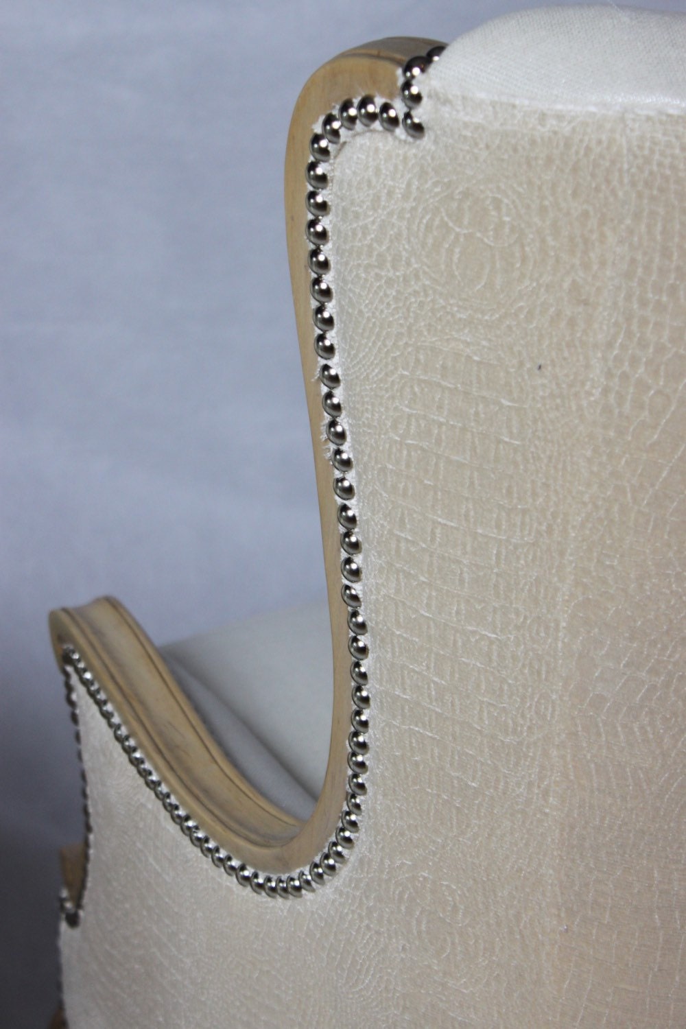 Sold Pair of Snake Skin Velvet Tufted Wing Back Chairs With - Etsy