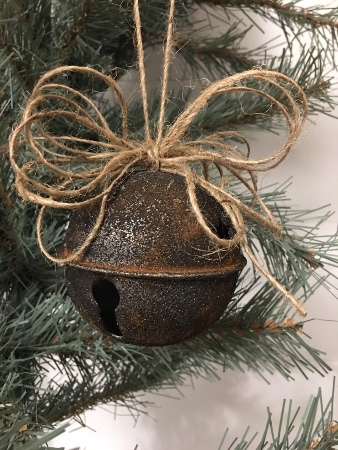 Set of 3 Large Metal Hand-painted Rusted Christmas Bells. Farmhouse ...