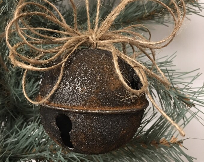 Set of 3 Large Metal Hand-painted Rusted Christmas Bells. Farmhouse ...