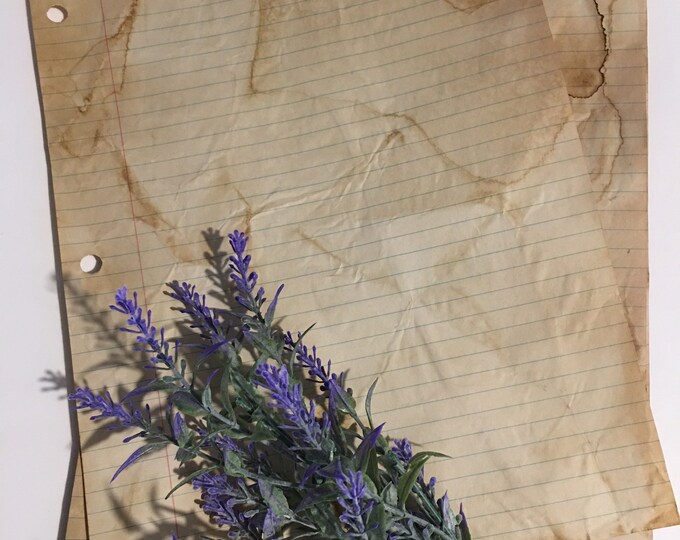 20 Tea Stained Lined Paper.hand Dyed, Vintage, Rustic,wedding Papers ...