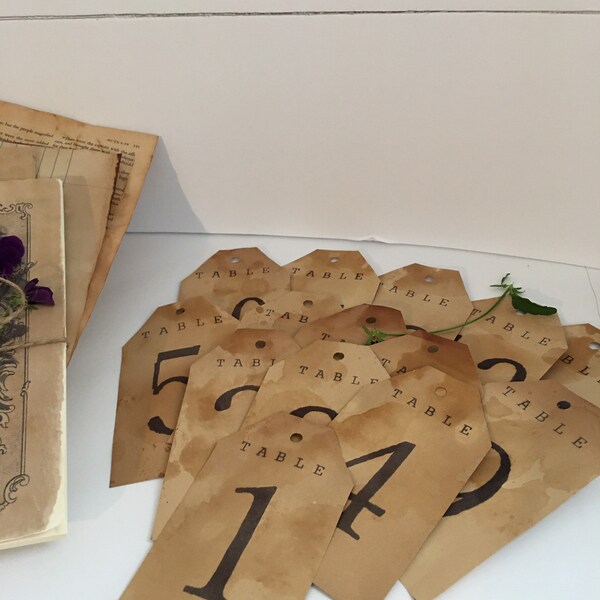 Burlap Table Numbers - Etsy