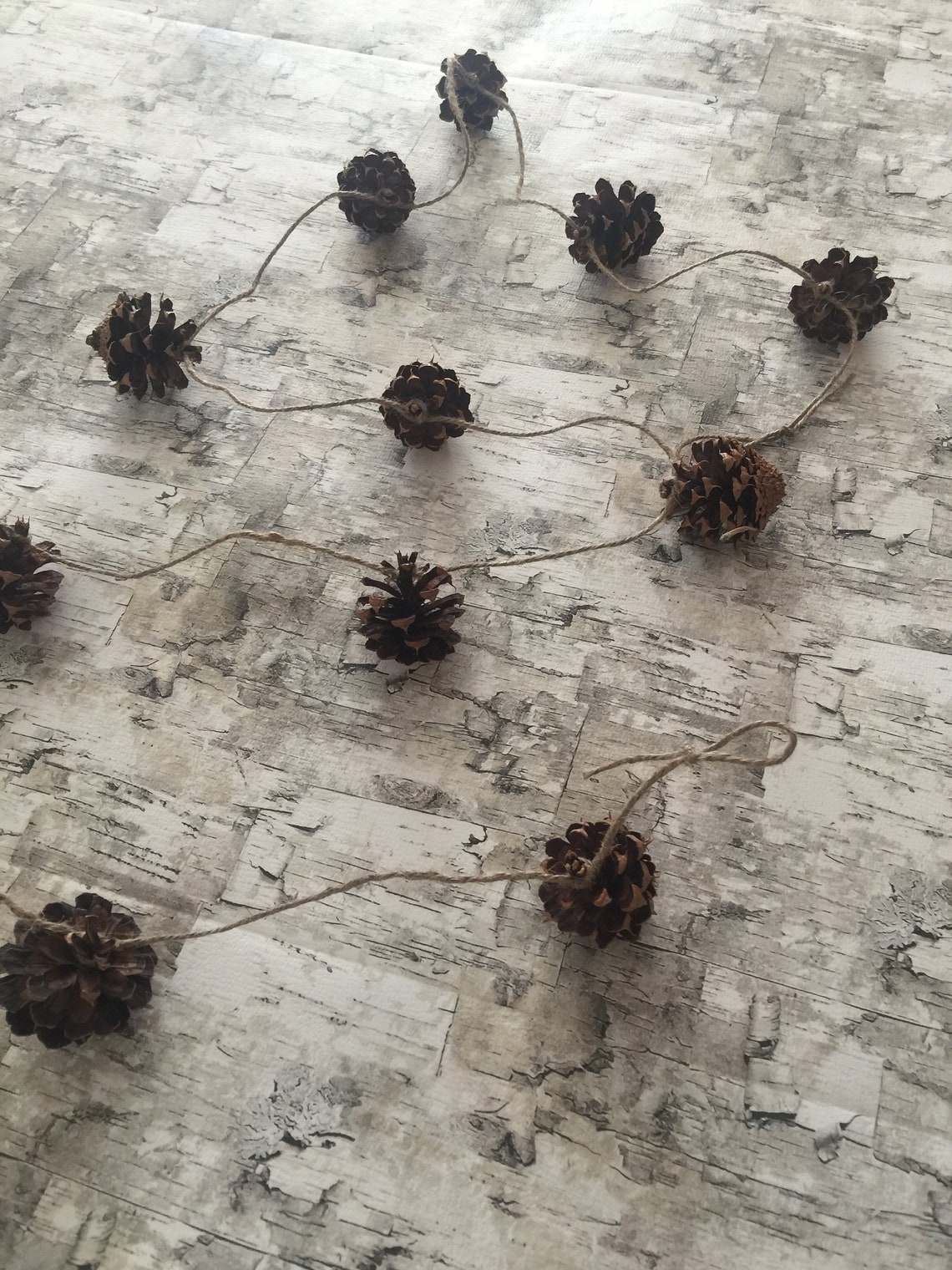 Pine Cone Garland, Rustic Farm House Garland. Lodge, Cabin, Swag. Pine ...