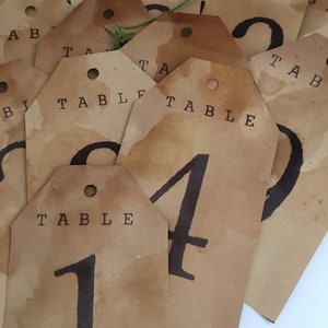 20 Rustic Table Numbers -vintage Wedding Decor -wedding Table Number ...