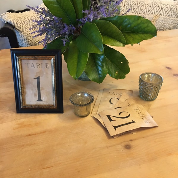 Tea Party Table Numbers - Etsy