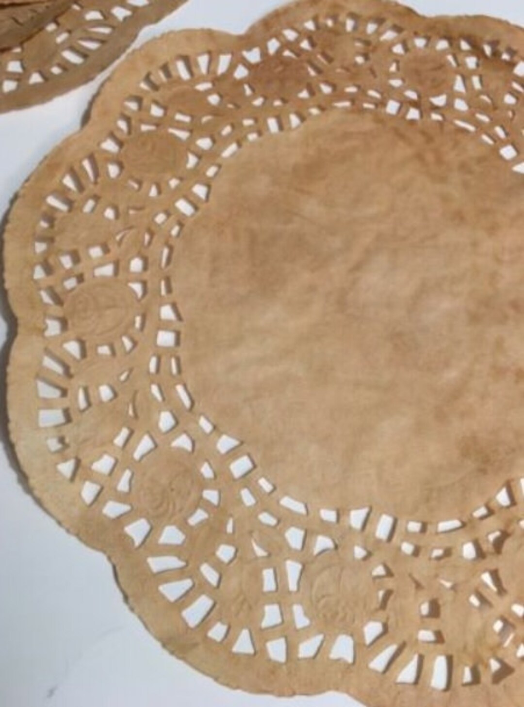 Set of 30 8 Inch, Tea Stained Paper Doilies. Antiqued Paper Doilies ...