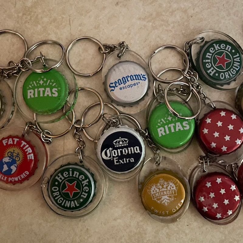Bottle Cap Keychain - Etsy