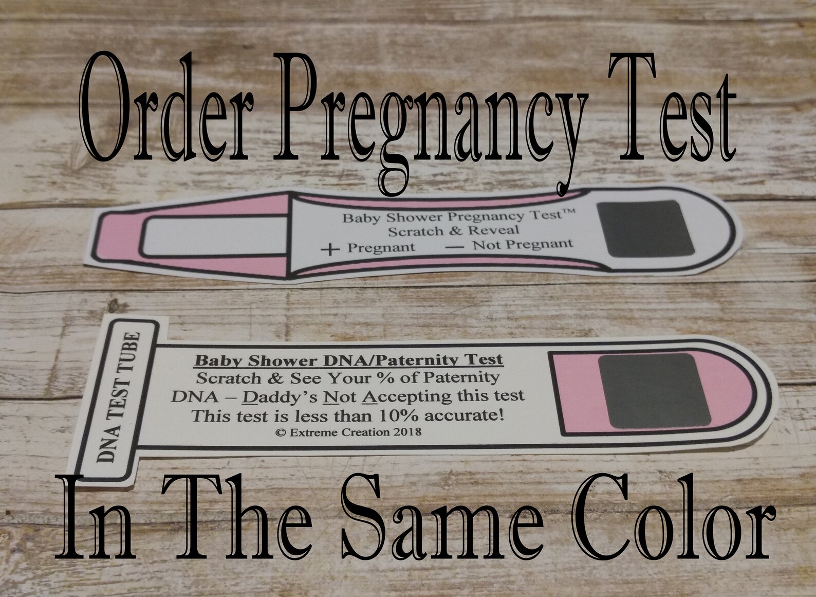 Coed Baby Shower Game DNA Paternity Test Scratch off Cards | Etsy