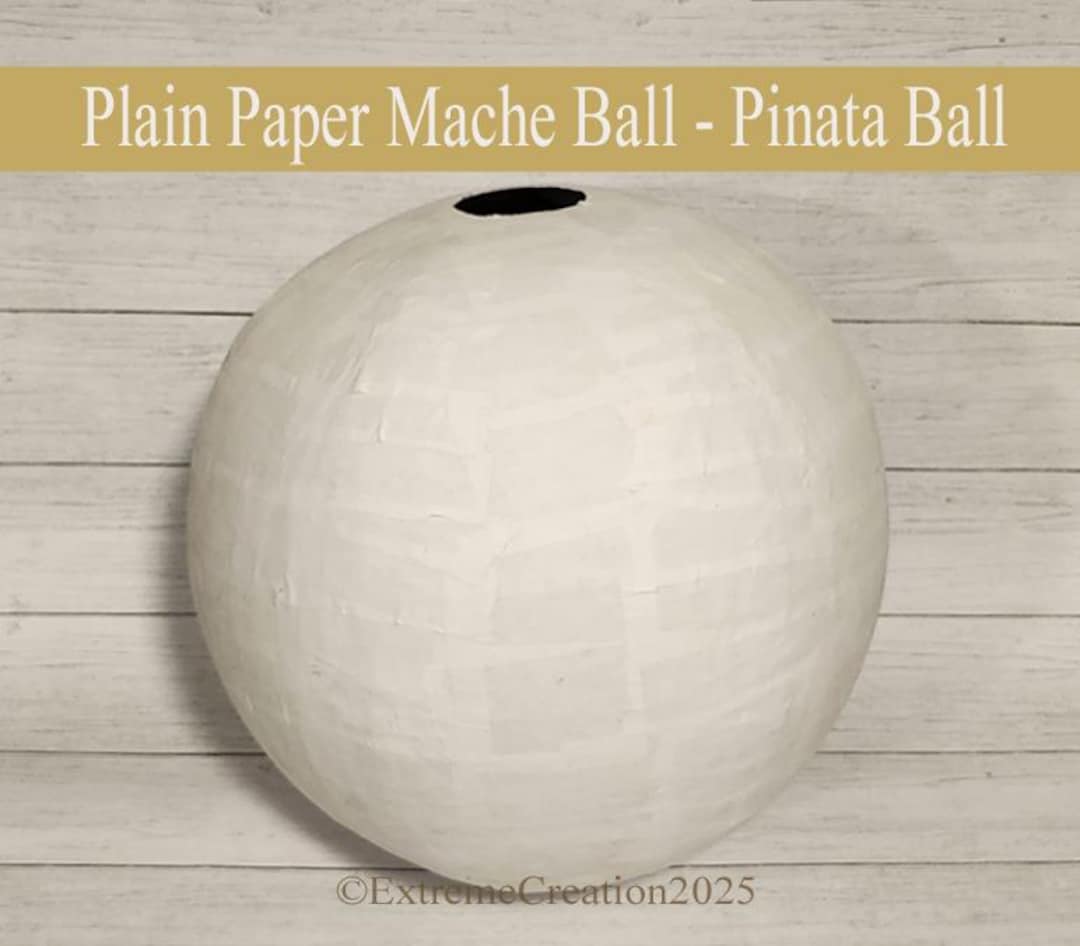 Plain Paper Mache Ball - 41" to 43" in Circumference Piñata Ball - Non ...