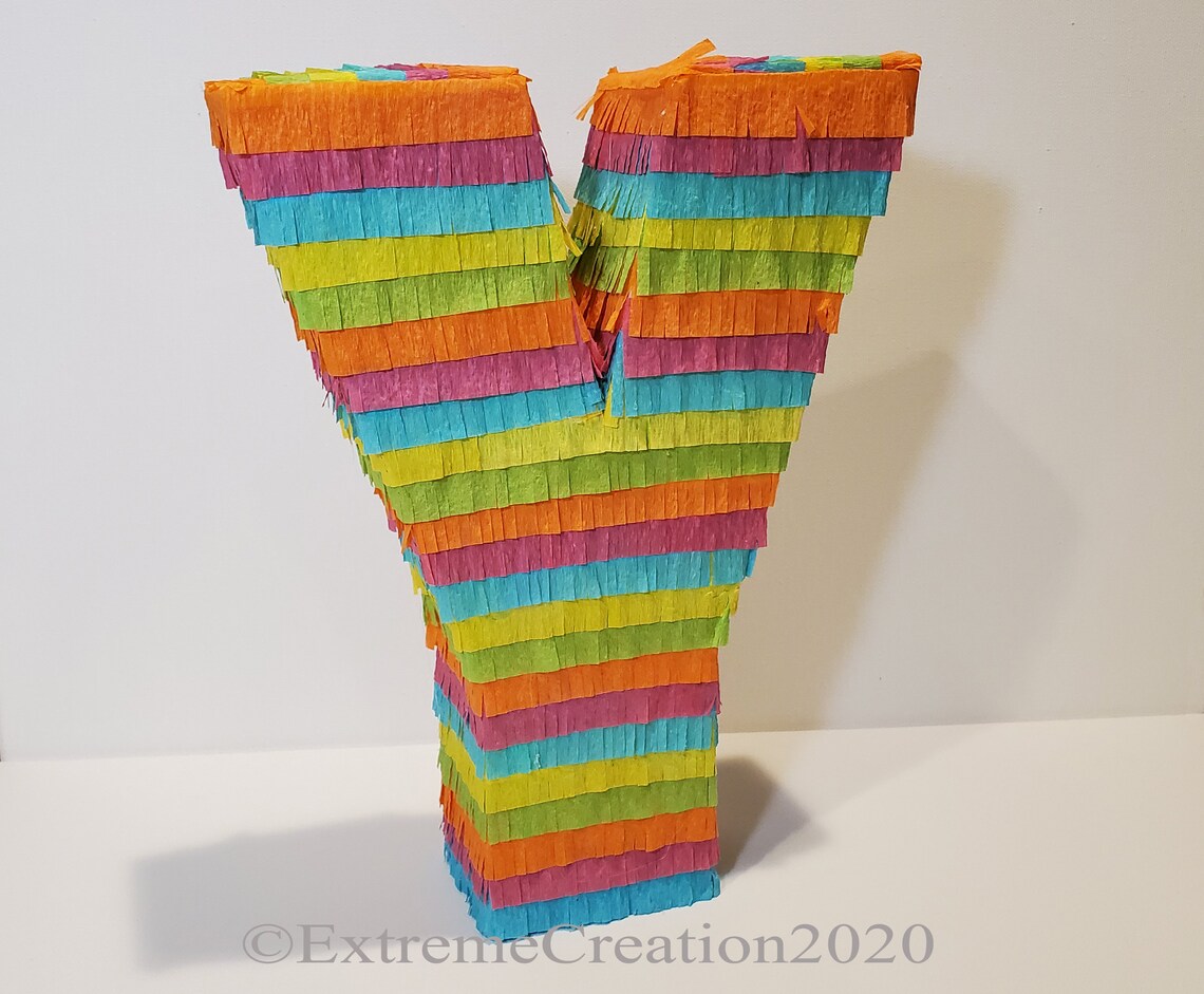 Letter Monogram Pinata Mini (10 Inch) - Mini Pinata Centerpiece ...