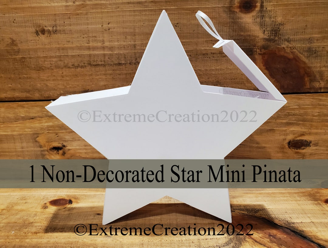 Star Mini Pinata - 8 Inches Tall - DIY - Decorate Yourself - Party ...