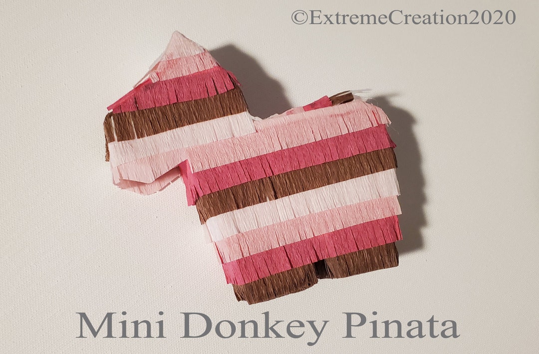 Donkey Mini Pinata - Pink - Donkey Pinata - Party Favor - Fiesta - Mini ...