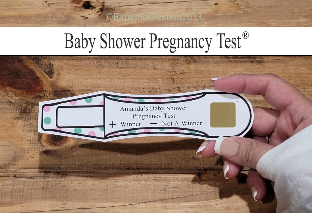 Baby Shower Game Scratch off Pregnancy Test Game for Baby Shower - Etsy