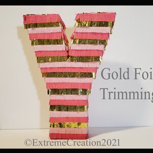 Letter Monogram Pinata Mini (10 Inch) - Mini Pinata Centerpiece ...