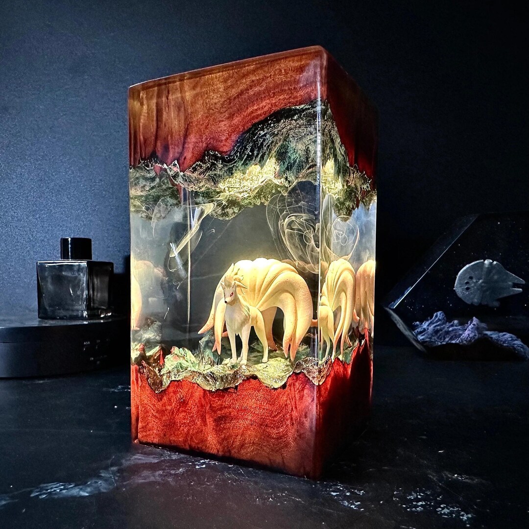Ninetales Pokémon Resin Lamp – Kitsune Night Light – Gift for Anime and ...