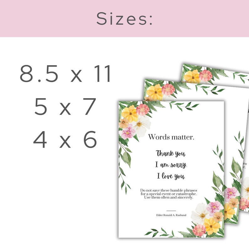 Words Matter Instant Digital Download - LDS General Conference April ...
