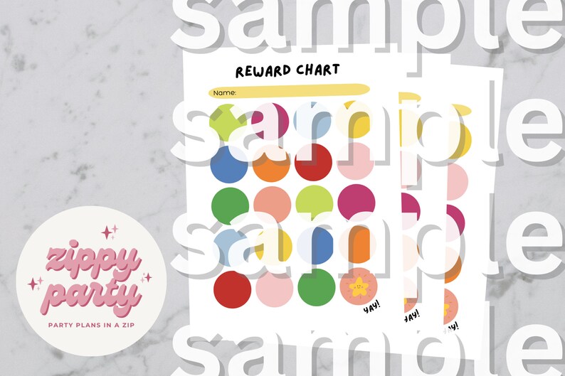 Colorful Printable Reward Chart, Sticker Chart, Behavior Chart, Toddler ...