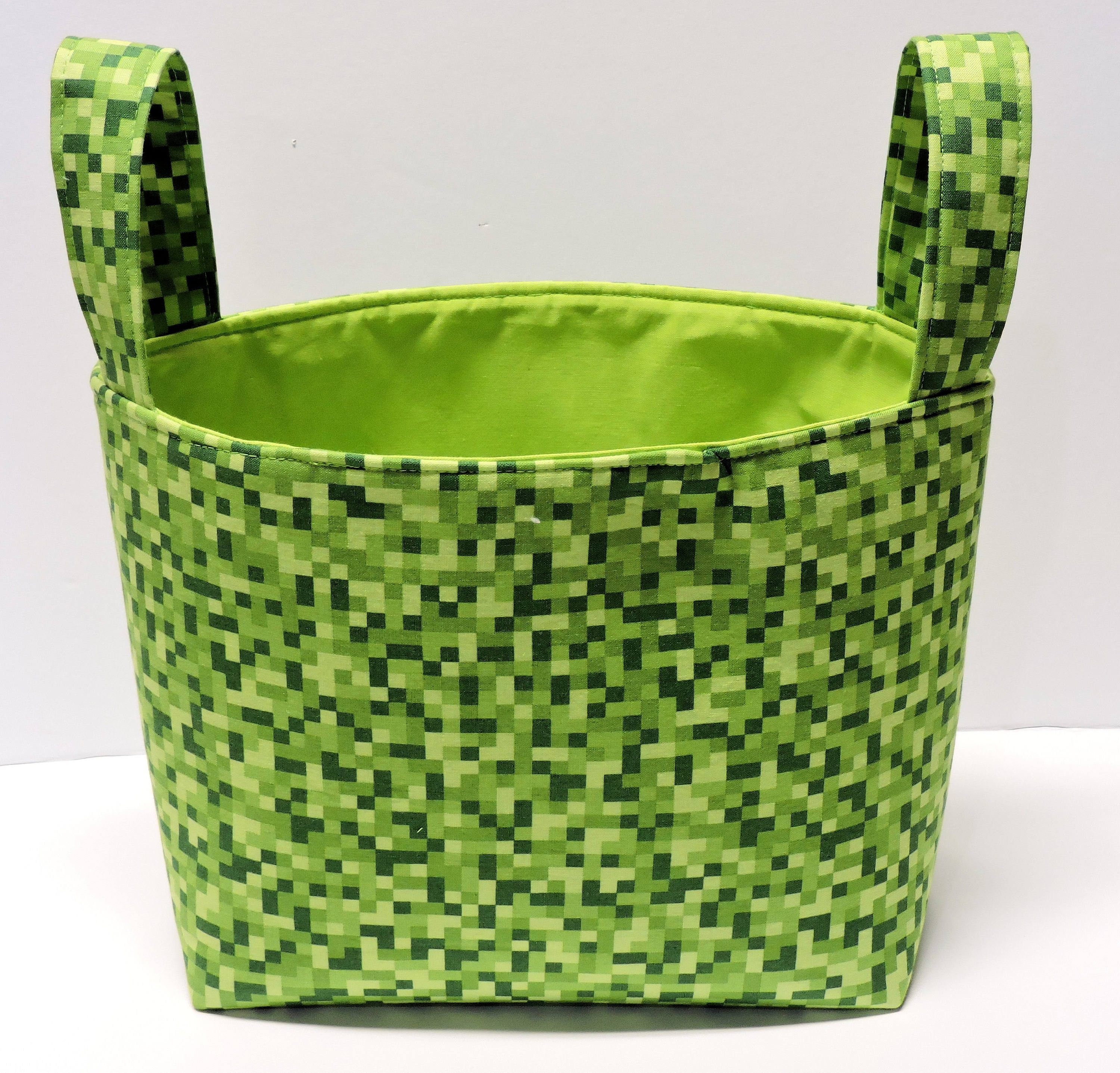 Minecraft with Game Icons Fabric Toy Basket/Tote/Gift Basket ...