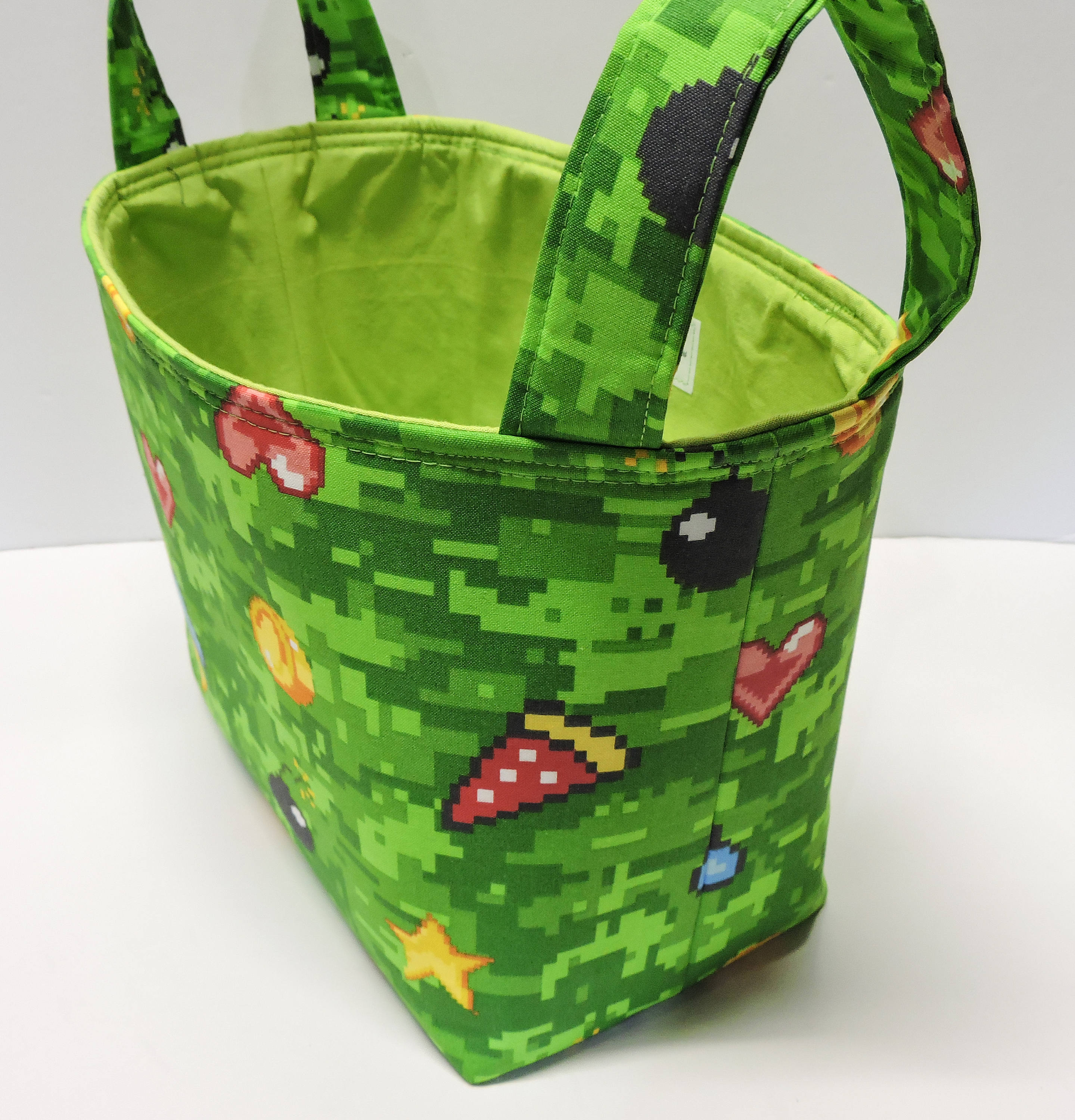 Minecraft with Game Icons Fabric Toy Basket/Tote/Gift Basket ...