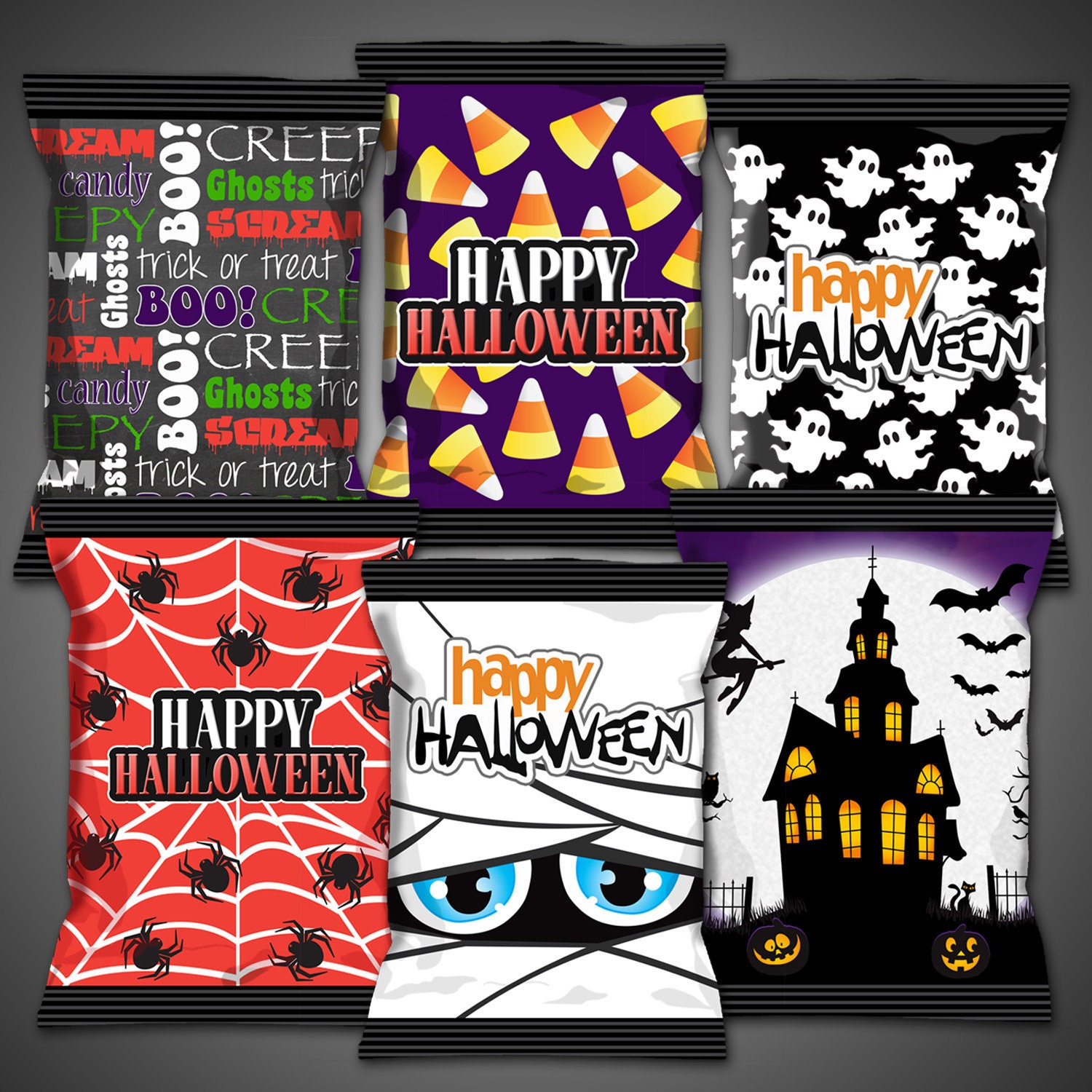 Halloween Chip Bag Bundle Etsy