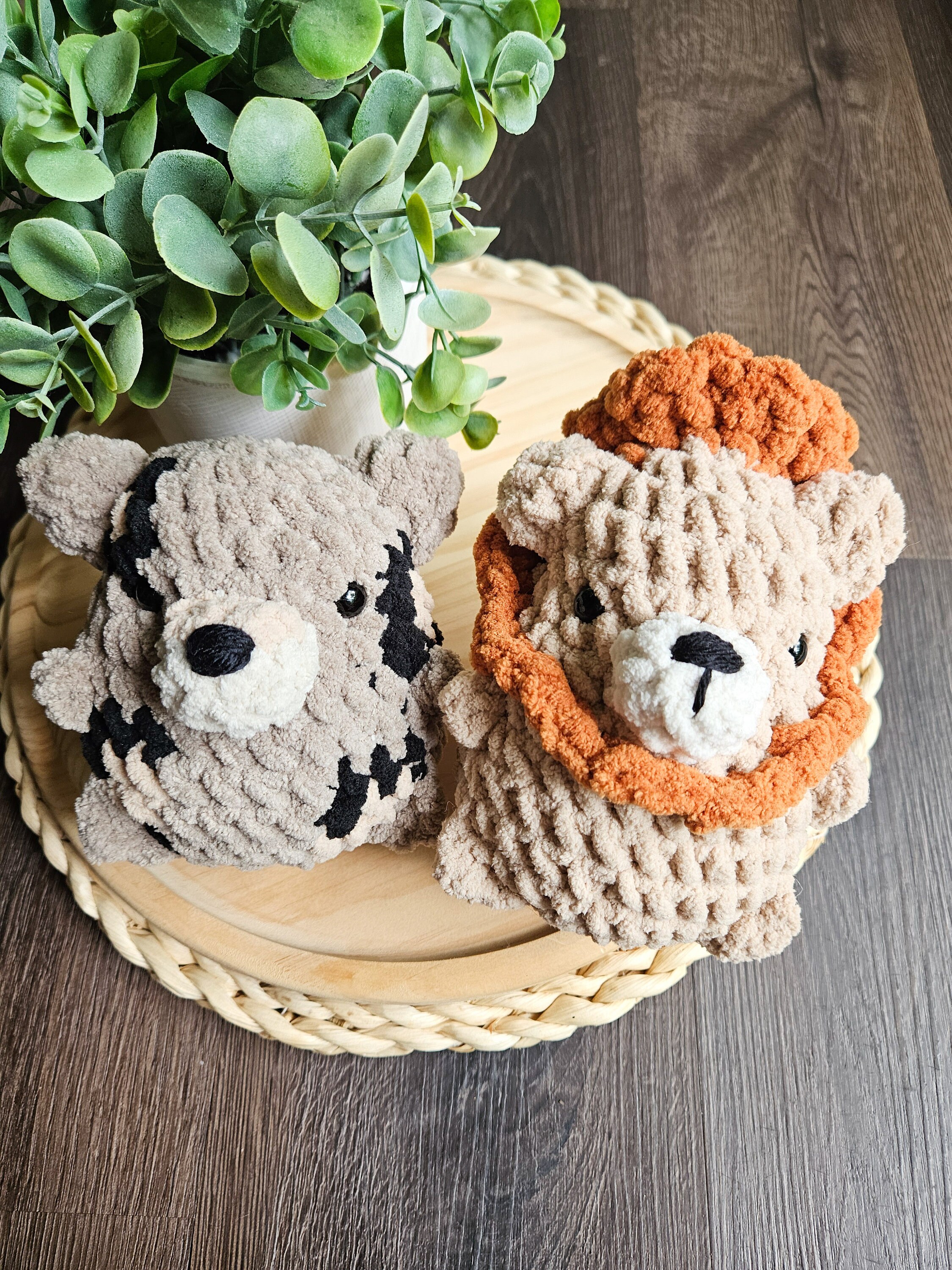 Mini Chubby Safari Animals Crochet Safari Crochet Zoo Plushie Safari ...