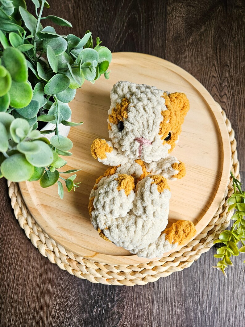 Handmade Crochet Cat Lovey | Mini Crochet Cat Snuggler | Crochet Cat ...