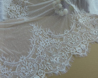 Romantic French Chantilly Lace in Off white for Wedding Gown | Etsy