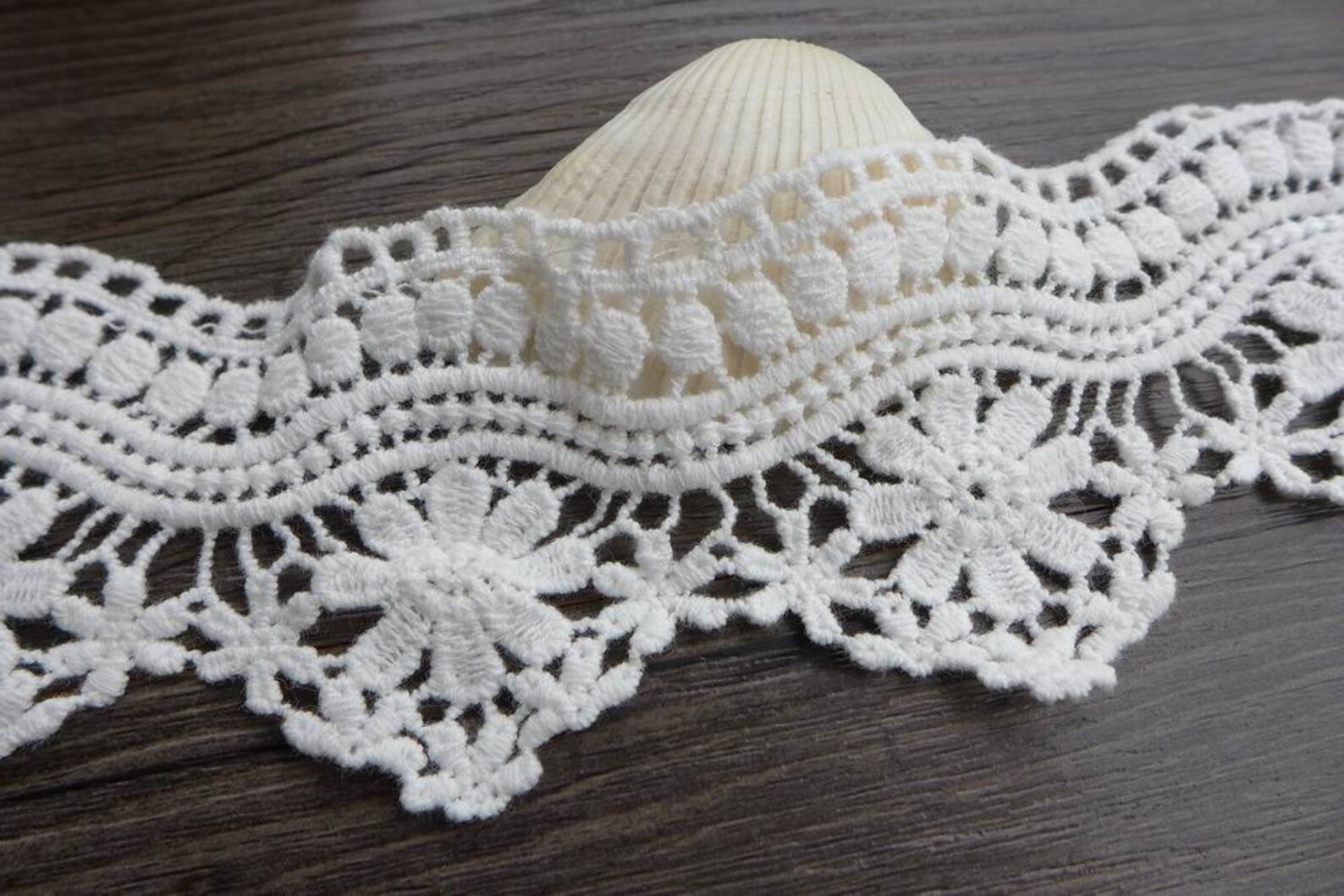 Pretty White Lace Trim Cotton Floral Lace Fabric Trim 2.36 - Etsy