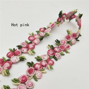 Delicate Floral Rococo Cherry Trim, Vintage Style Embroidered Lace ...