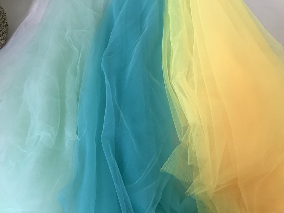 Soft Tulle Fabric 63" Wide Illusion Nylon Tulle for Veils, Birdcage ...