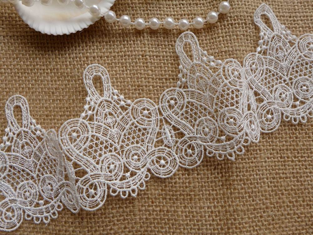 Exquisite Venise Lace Trim Bridal White Lace Crown Lace | Etsy