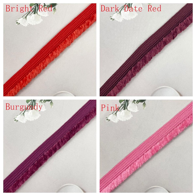 31 Colors - Faux Fur Piping Cord, Soft Cord, Piping Trim for Decorative ...