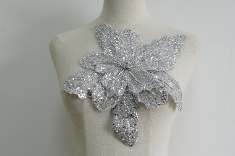 GOLD 3D Flower Appliqué for Lyrical Costumes, Ballet, Illusion Gowns ...