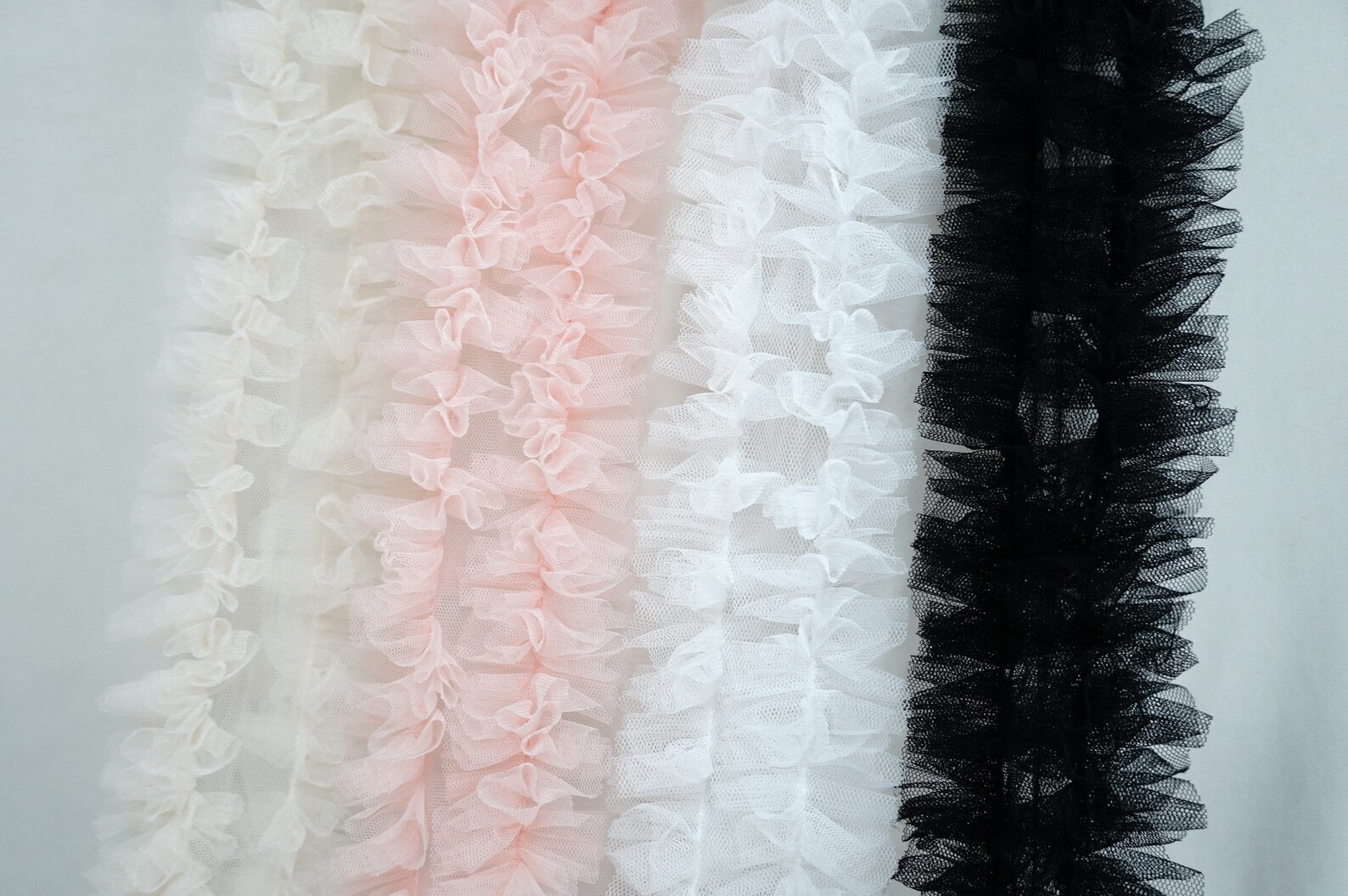 3.5 Wide Pleated Mesh Trim Soft Ruffled Trim for | Etsy