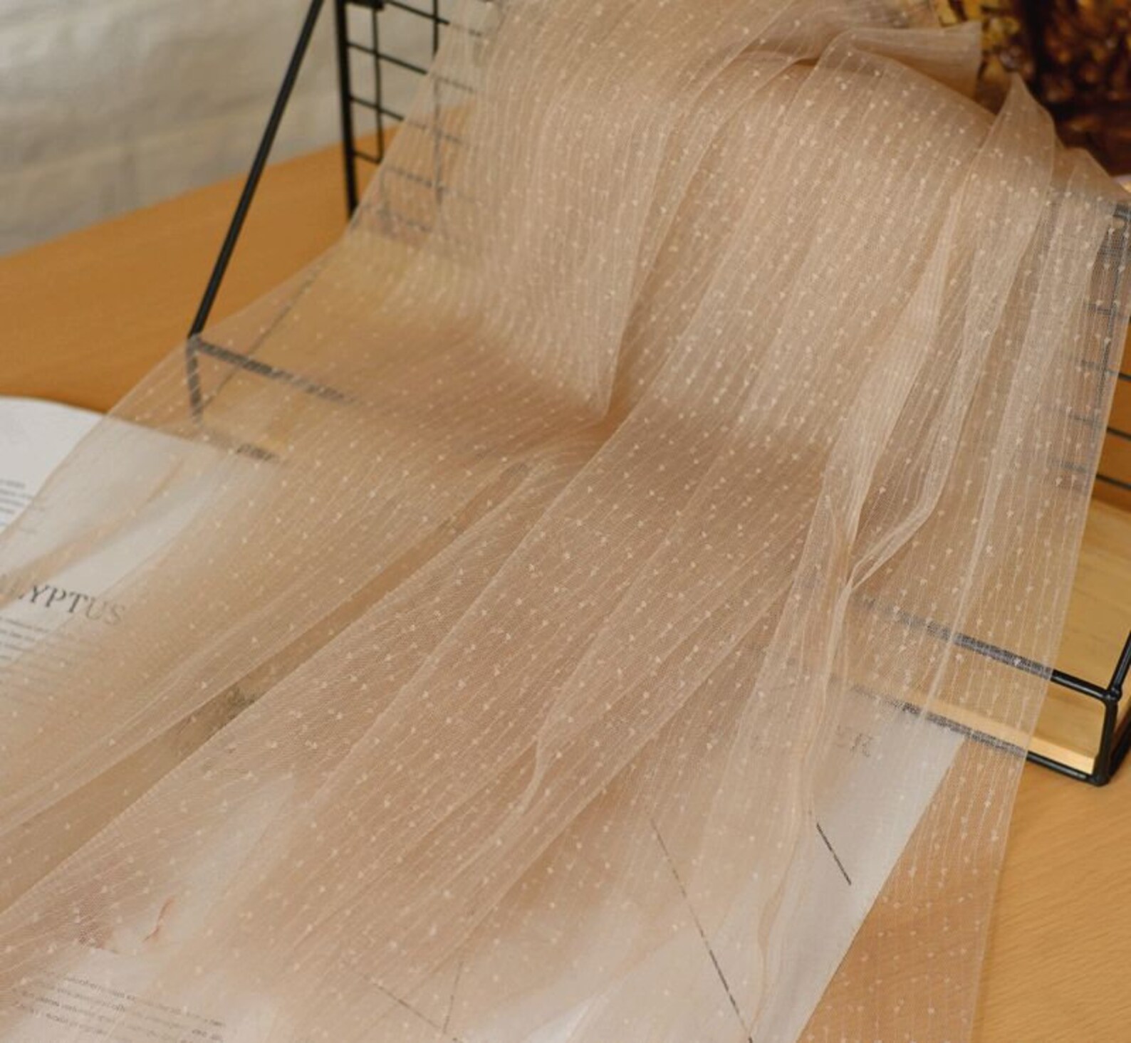 Small Polka Dot Illusion Tulle Fabric by Yard for Wedding | Etsy