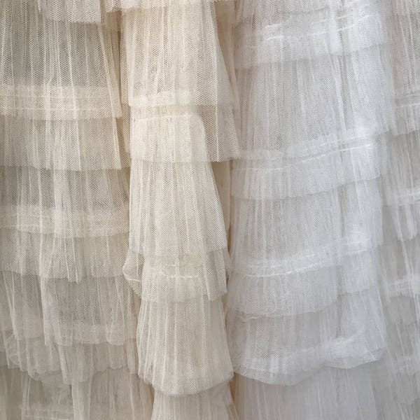 White Ruffle Curtain - Etsy