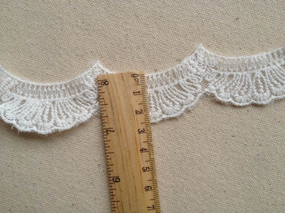 Off White Cotton Scalloped Lace Bridal Wedding Supply Craft | Etsy
