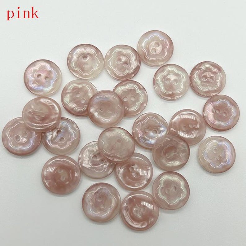 Glossy Buttons Shimmer Round Buttons Clothing Sewing Accessory - 20 Pcs ...