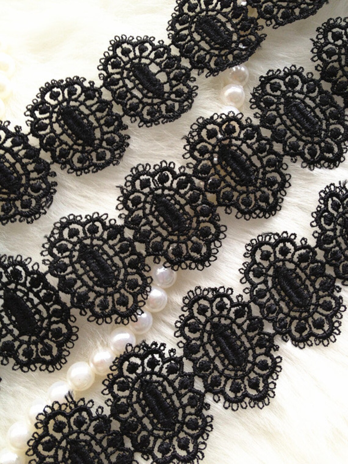2 Yards Black Venice Lace Trim Retro Jewelry Lace 1.57 Inches - Etsy