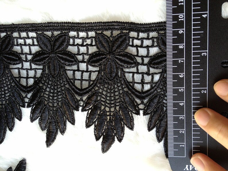 Black Venice Cotton Lace Trim for DIY Handmade Women Clothing | Etsy