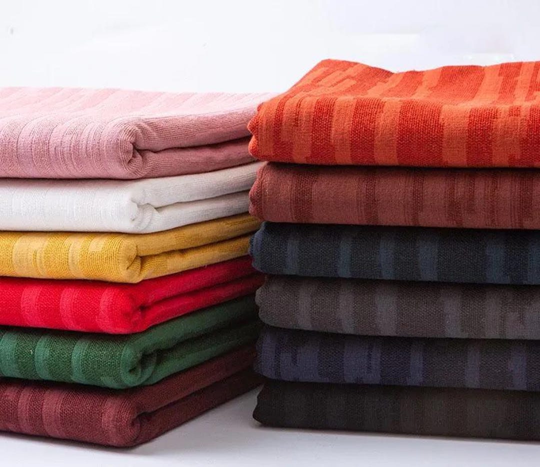 8 Colors - Thicker Soft Cotton Linen Fabric by the Yard, Heavy Drape ...