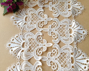 Cotton Lace Trim Ivory Flower Lace Fabric Wedding Fabric Lace - Etsy