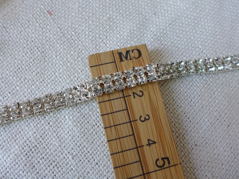 6MM Rhinestone Chain 2 Row Rhinestone Trim Bridal Bouquet | Etsy