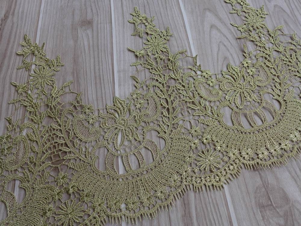 Vintage Gold Lace Antique Floral Embroidered Lace Trim With | Etsy