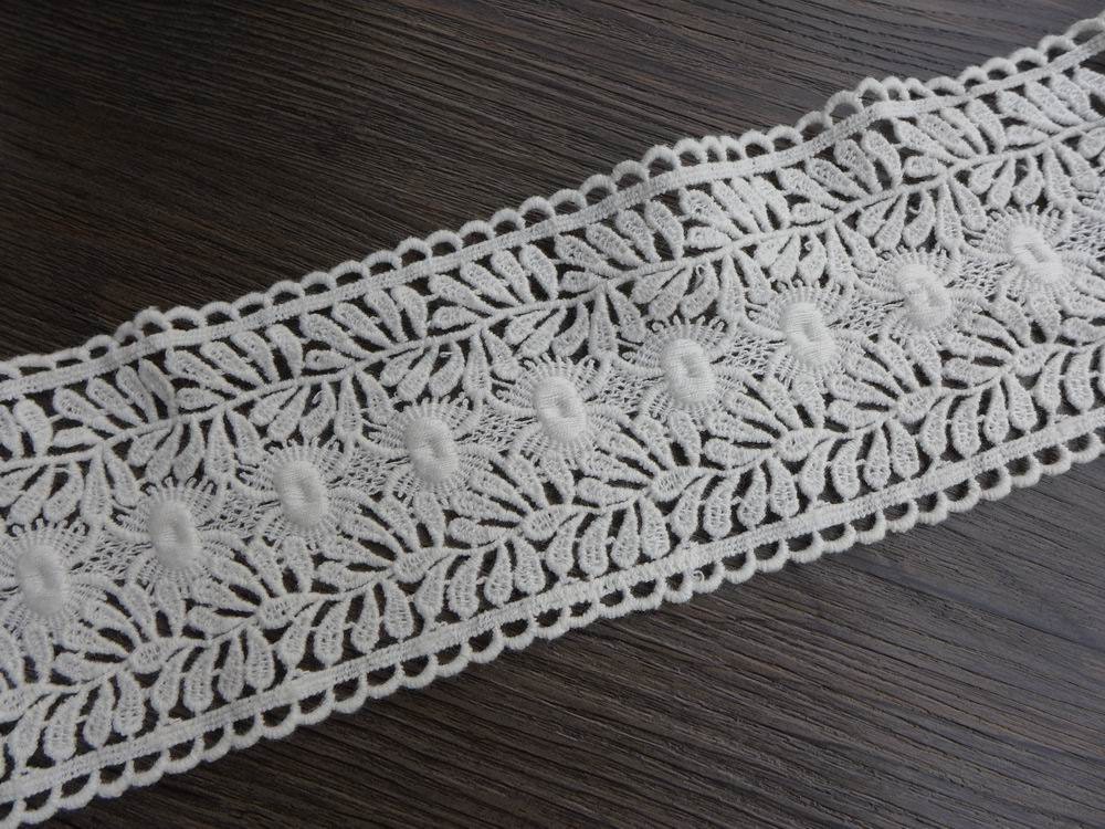 2.95 Wide Cotton Lace Trim Retro off White Lace Fabric | Etsy
