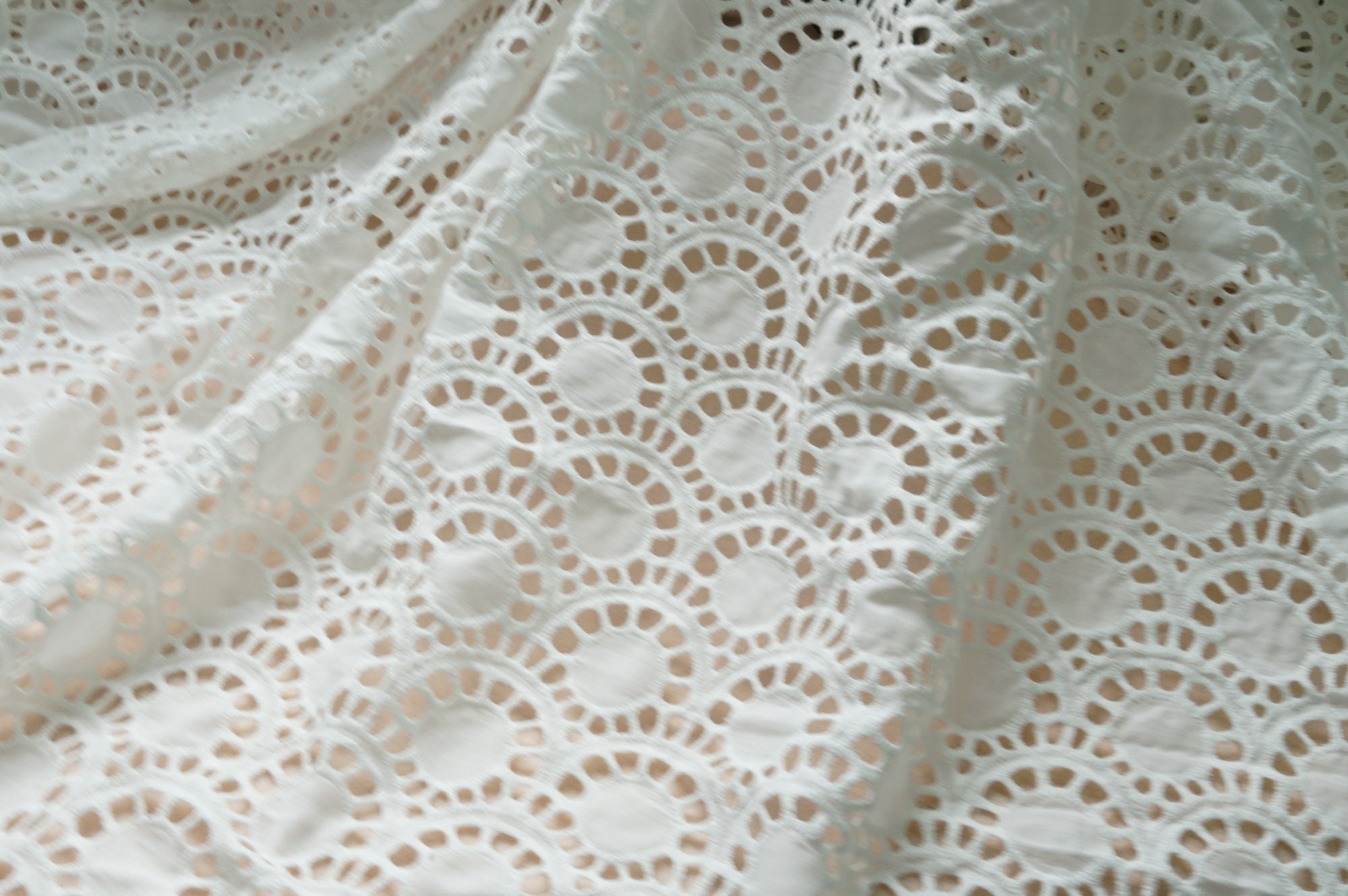 Cotton Fabric off White Circle Pattern Fabric Cotton - Etsy