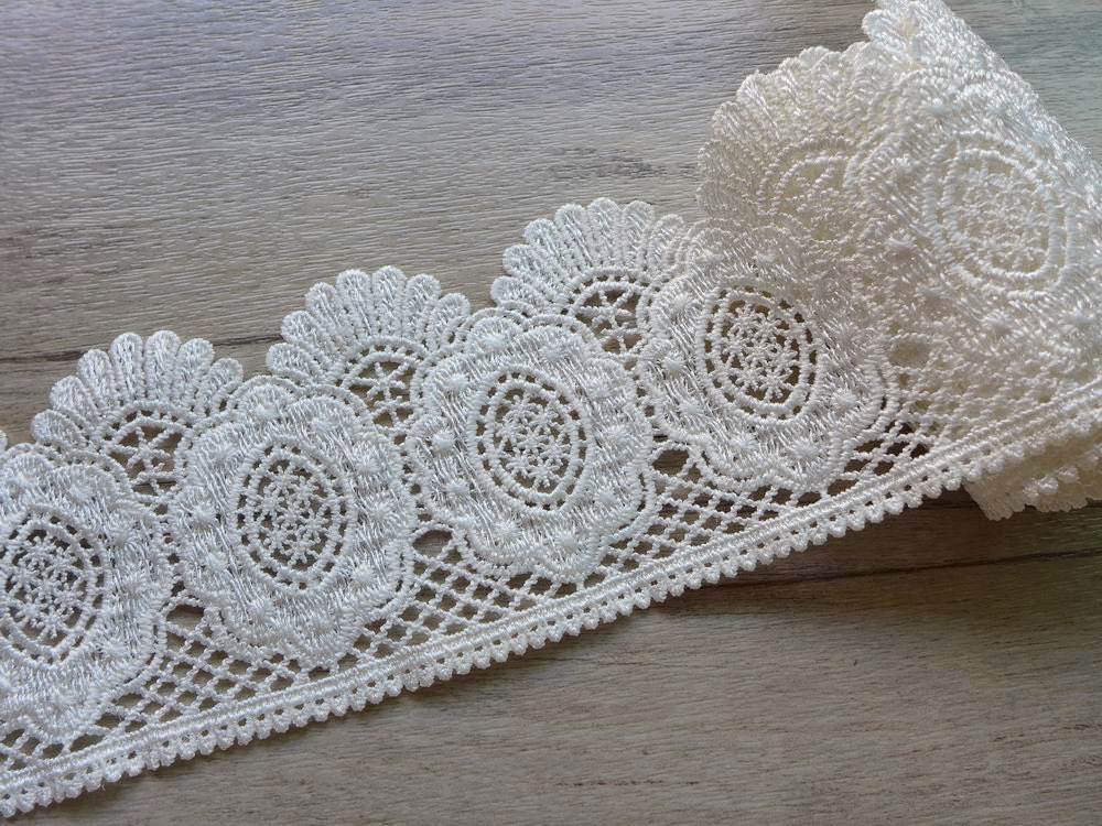 Venice Lace Trim Retro Style off White Lace Scalloped Lace - Etsy