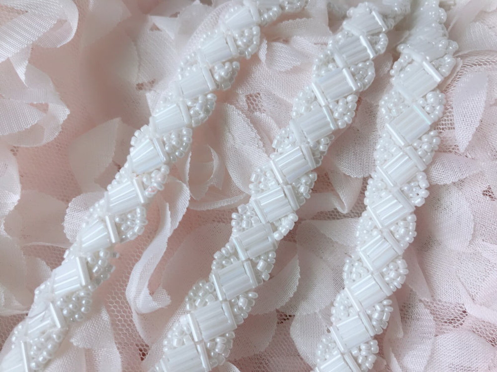 Wedding Beaded Trim in White for Bridesmaid Gown Baby - Etsy