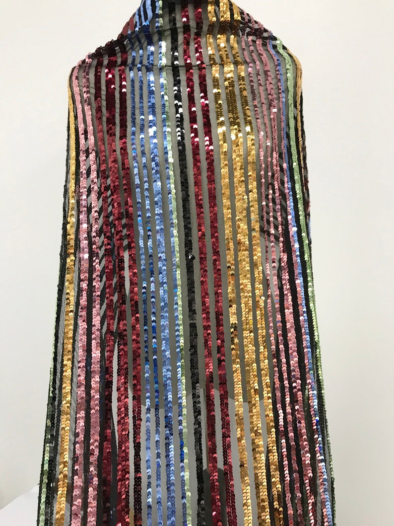 5mm Sequin Fabric Material Sparkling Colorful Sequins Lace | Etsy