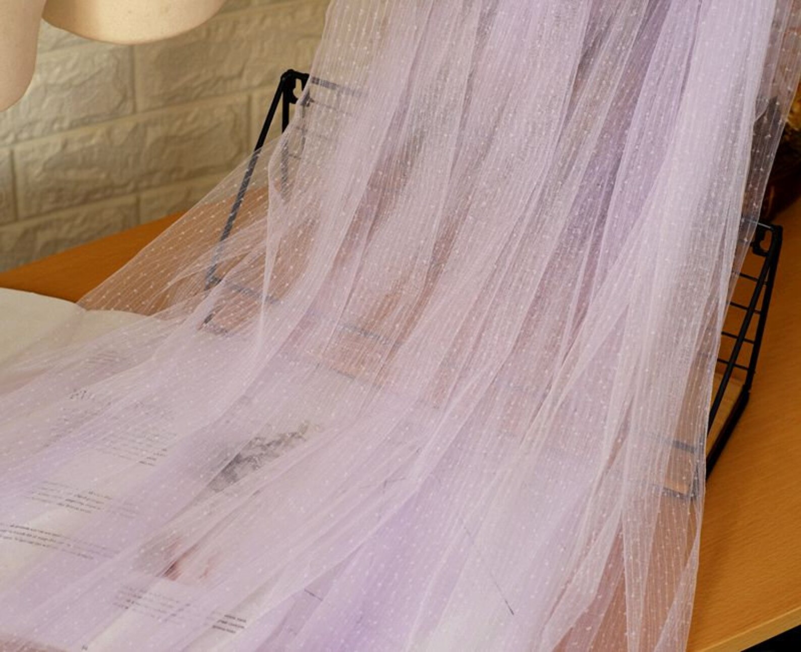 Small Polka Dot Illusion Tulle Fabric By Yard for Wedding | Etsy